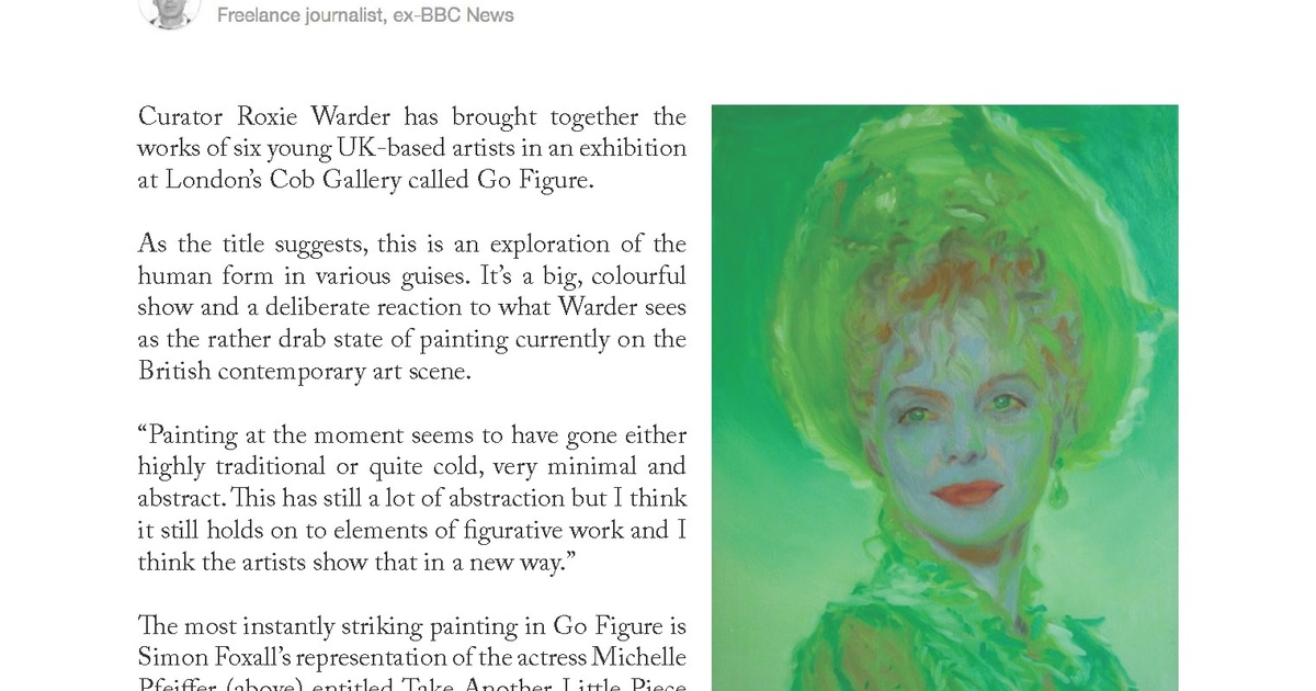 Go Figure | 2 - 24 August 2014 | Cob Gallery